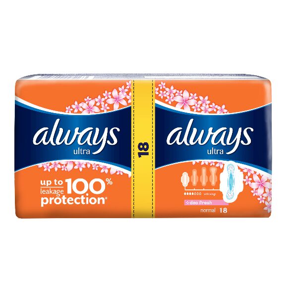 Absorbante Always Ultra Normal Fresh Duo, 18 bucati, Size 1 - zozocafe