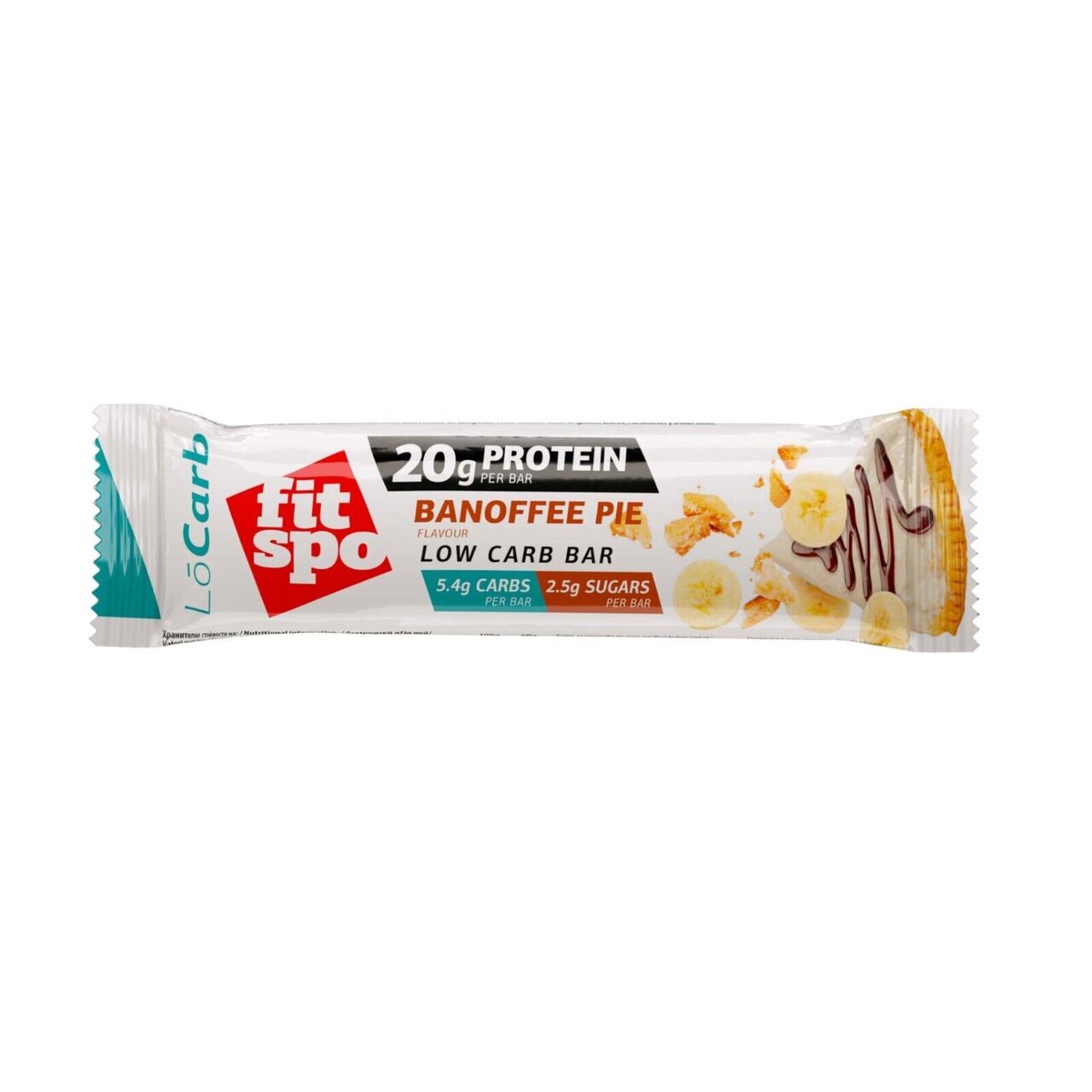 Baton Proteic, Fit Spo, Lo Carb Bar cu aroma de Banoffee Pie 60 g ...