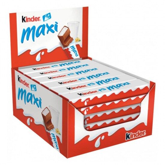 Batoane de Ciocolata cu Lapte Kinder Maxi Chocolate T1, 36 Buc/Set ...