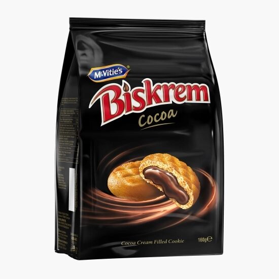 Biscuiti Biskrem, cu crema de cacao, 192g - zozocafe