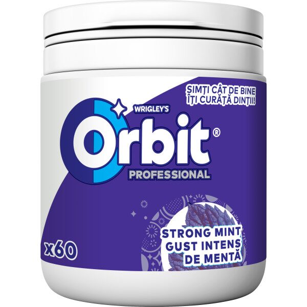 Guma de mestecat 60 buc Orbit Professional Strong Mint, 84g - zozocafe