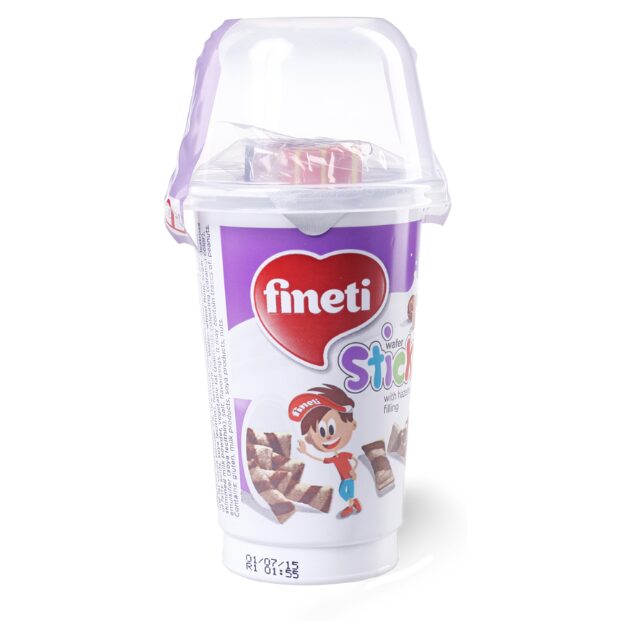 Sticks și cremă de cacao si lapte Bicolor Dips Kids Finetti 45g - zozocafe