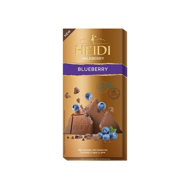 Ciocolata neagra Heidi Blueberry, 80 g - zozocafe
