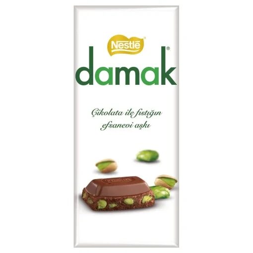 Ciocolata cu lapte si fistic Nestle Damak, 70g - zozocafe